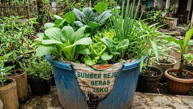 6 Ide Memanfaatkan Ember Retak Menjadi Kebun Sayur Produktif, Murah dan ...