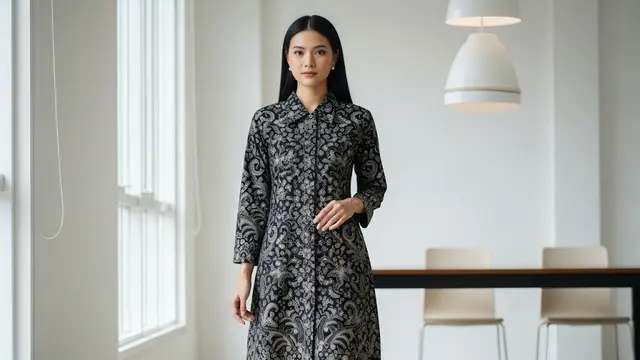 Inspirasi 8 Model Tunik Batik Wanita Kantoran, Tampil Trendi dan ...