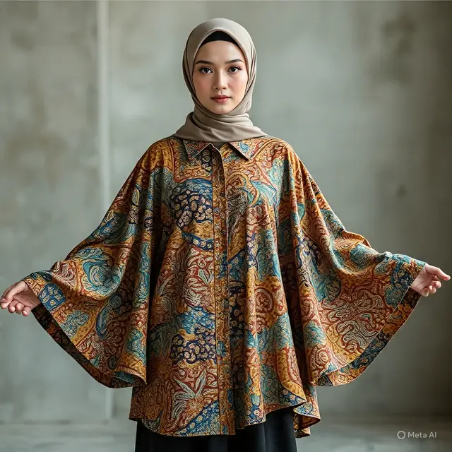9 Model Baju Batik Lengan Lebar untuk Muslimah, Nyaman dan Tetap ...