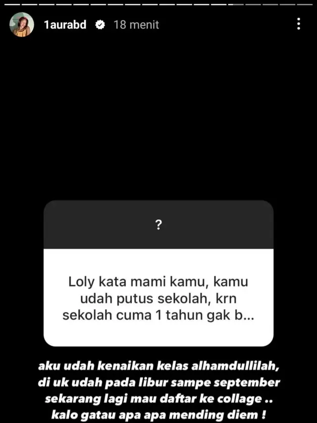 Lolly Anak Nikita Mirzani Bantah Isu Putus Sekolah di Inggris, Ngaku Lagi Libur Sampai September ...