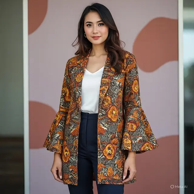 10 Blazer Batik Wanita Panjang Modis dan Serbaguna, Jadi Pilihan Tepat ...