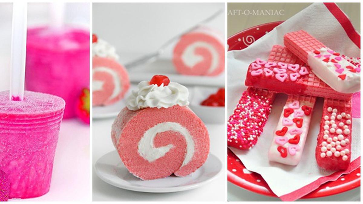 Kumpulan Kreasi Makanan Serba Warna Pink Yang Romantis