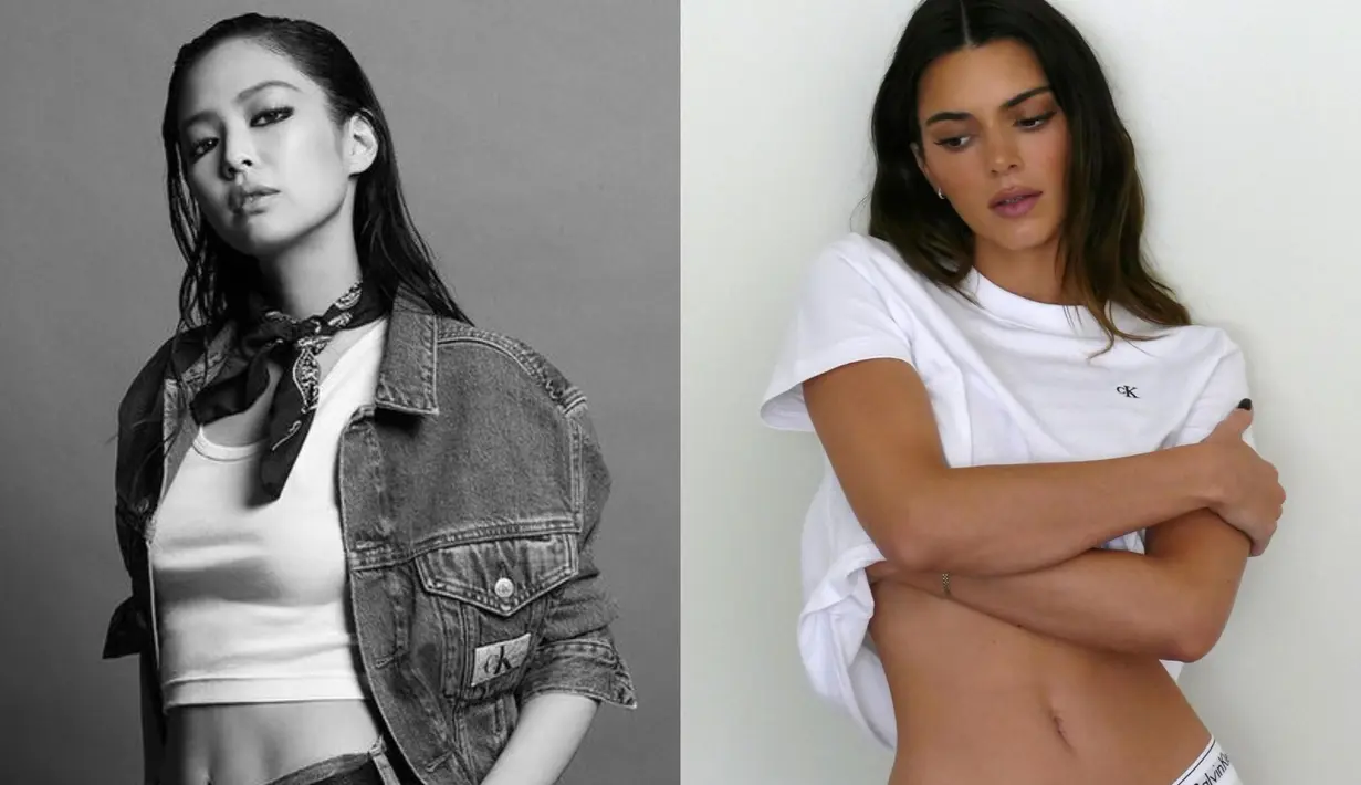 Jennie BLACKPINK dan Kendall Jenner Adu Perut Rata di Kampanye Calvin Klein, Siapa yang Paling ...
