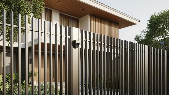 10 Model Pagar Tinggi Minimalis dengan CCTV Terintegrasi, Aman, Elegan ...