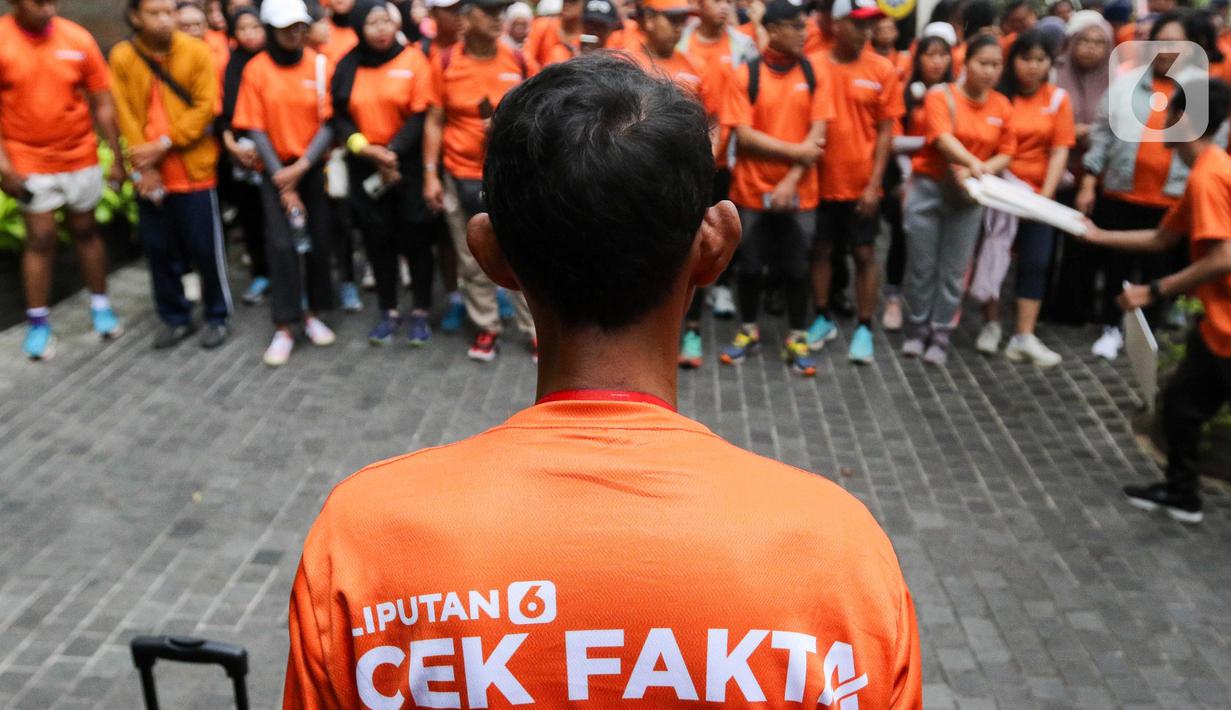 Usung Tema Jalan Sehat Berantas Hoaks, Liputan6.com Gelar Fun Walk di CFD