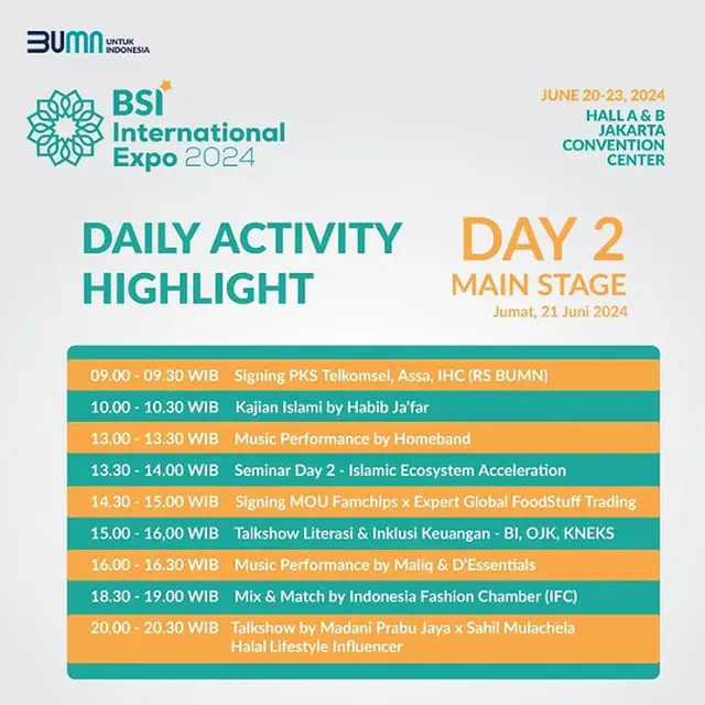 BSI International Expo 2024 Hari Kedua, Hadirkan Luna Maya, Maliq D ...