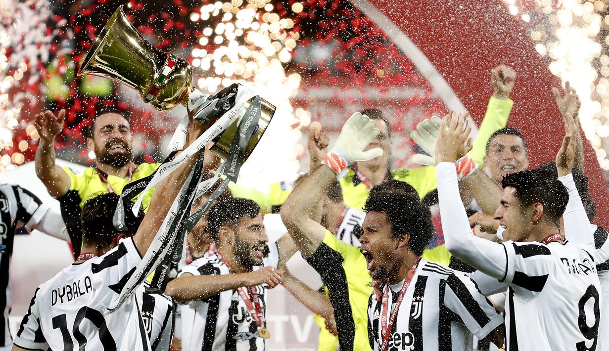 FOTO: Sukacita Pemain Juventus Juarai Coppa Italia