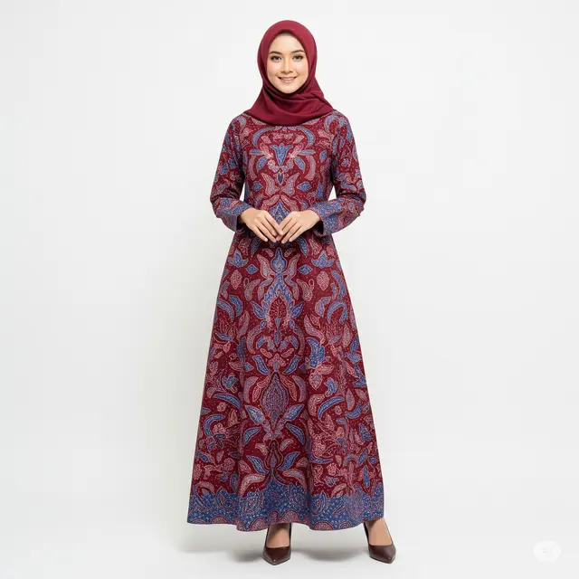 15 Model Gamis Batik Elegan dan Mewah untuk Tampil Menawan di 2025 ...