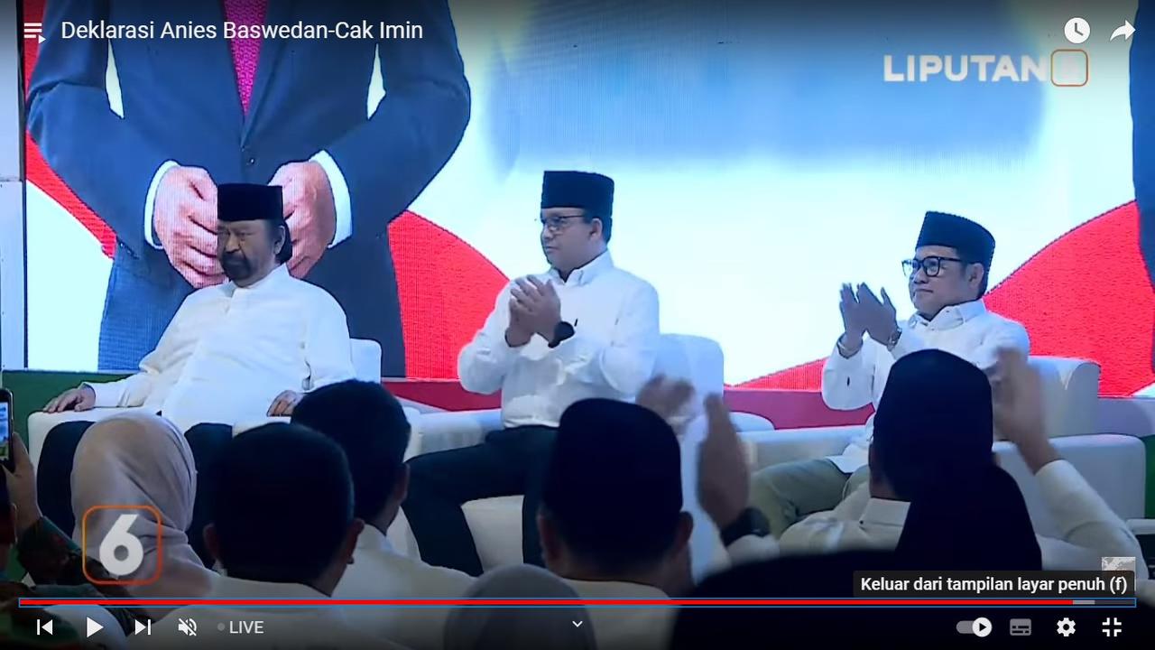 3 Pernyataan Anies Baswedan dalam Deklarasi Capres-Cawapres dengan Cak ...