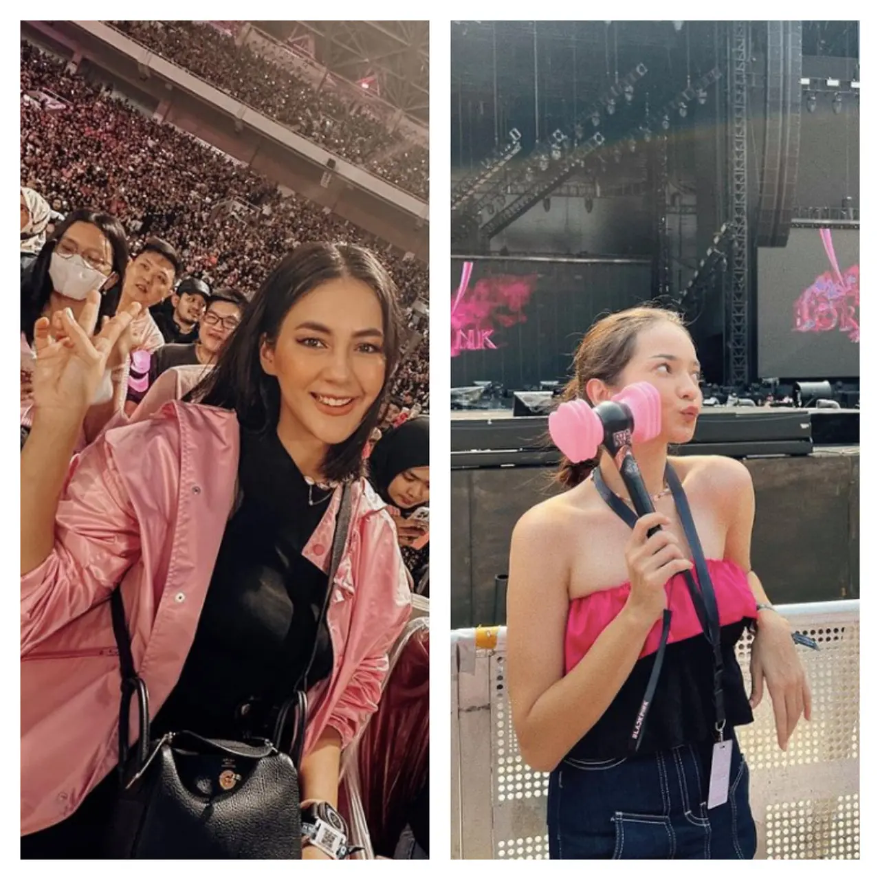 Padu Padan Busana Hitam dan Pink Para Selebriti Tanah Air Hadiri Konser ...