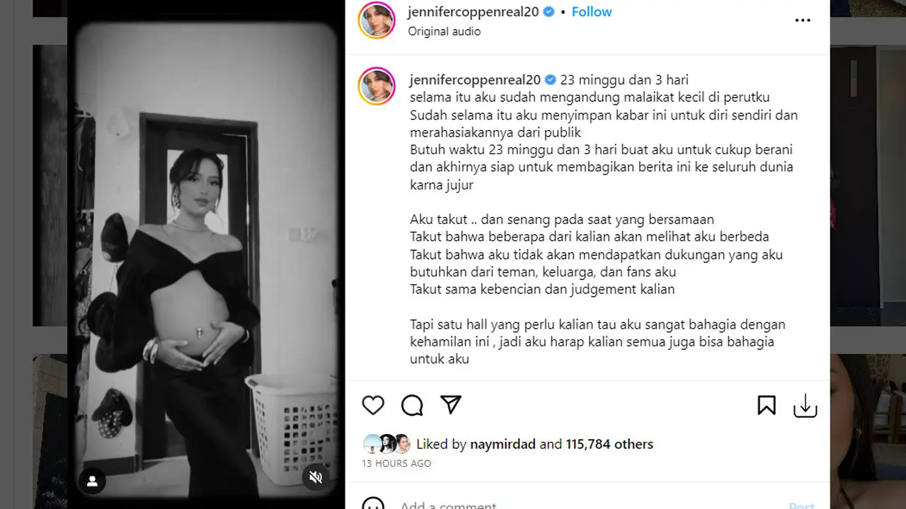 Jennifer Coppen Umumkan Kehamilan, Takut Dibenci Keluarga hingga Fans - ShowBiz Liputan6.com