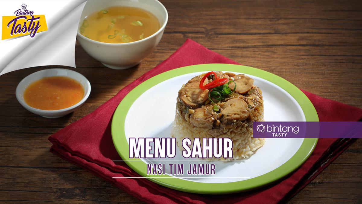 Menu Sahur: Nasi Tim Ayam Jamur