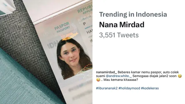 Nana Mirdad Tunjukkan Foto Paspor dan Trending di Twitter, Potretnya Bikin Netizen Salah Fokus ...