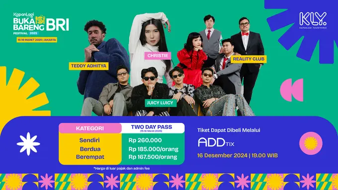 Daftar Line Up Phase 1 KapanLagi Buka Bareng BRI Festival 2025 - Lifestyle Fimela.com