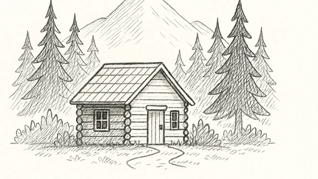 11 Sketsa Gambar Rumah dan Pemandangan yang Mudah Ditiru Pemula ...
