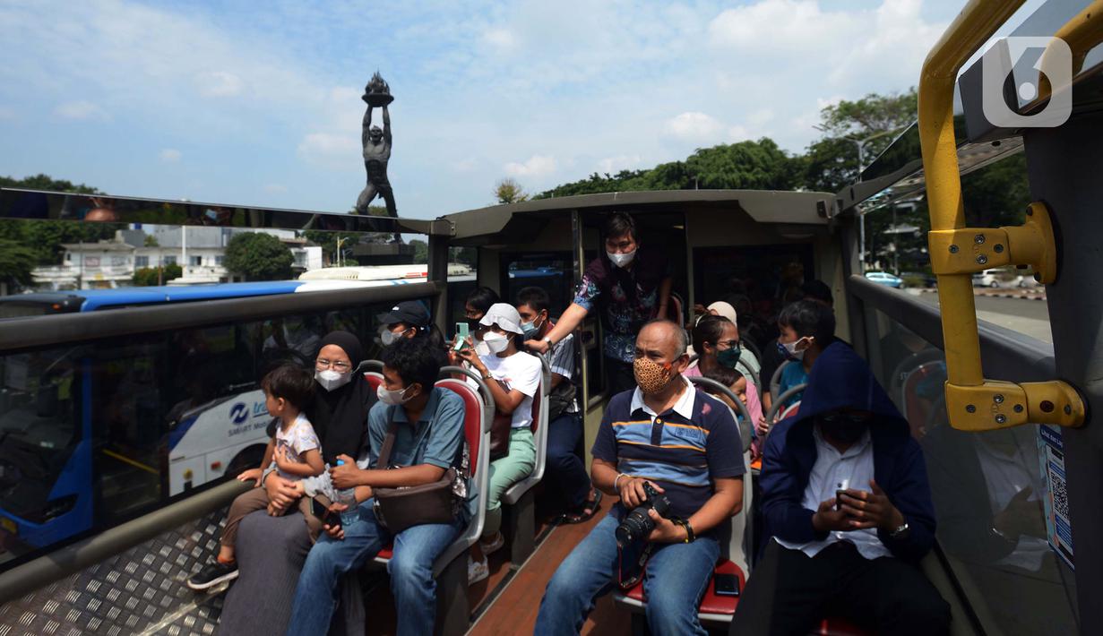 FOTO: Wisata Keliling Ibu Kota Naik Bus Tingkat Transjakarta - Foto ...
