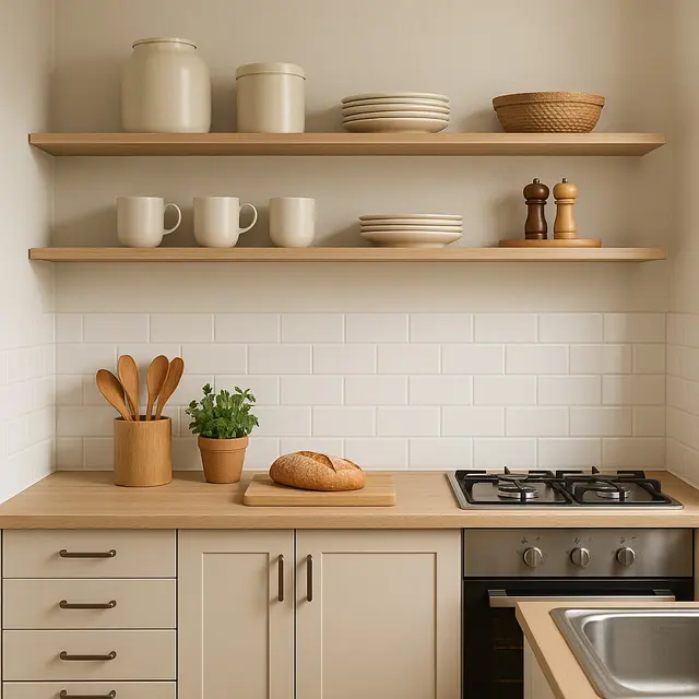 7 Tips Menata Dapur Kecil Minimalis dengan Rak Terbuka, Tampak Rapi dan ...