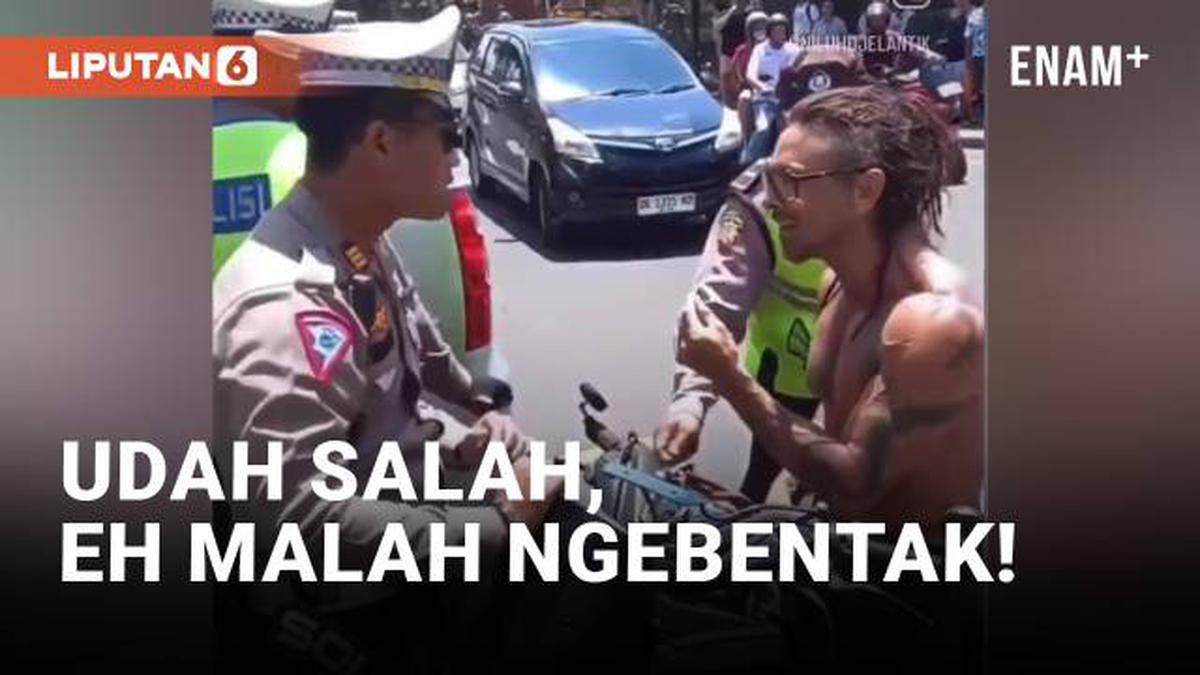 VIDEO: Lagi! Bule Bali Ngamuk Saat Terjaring Razia
