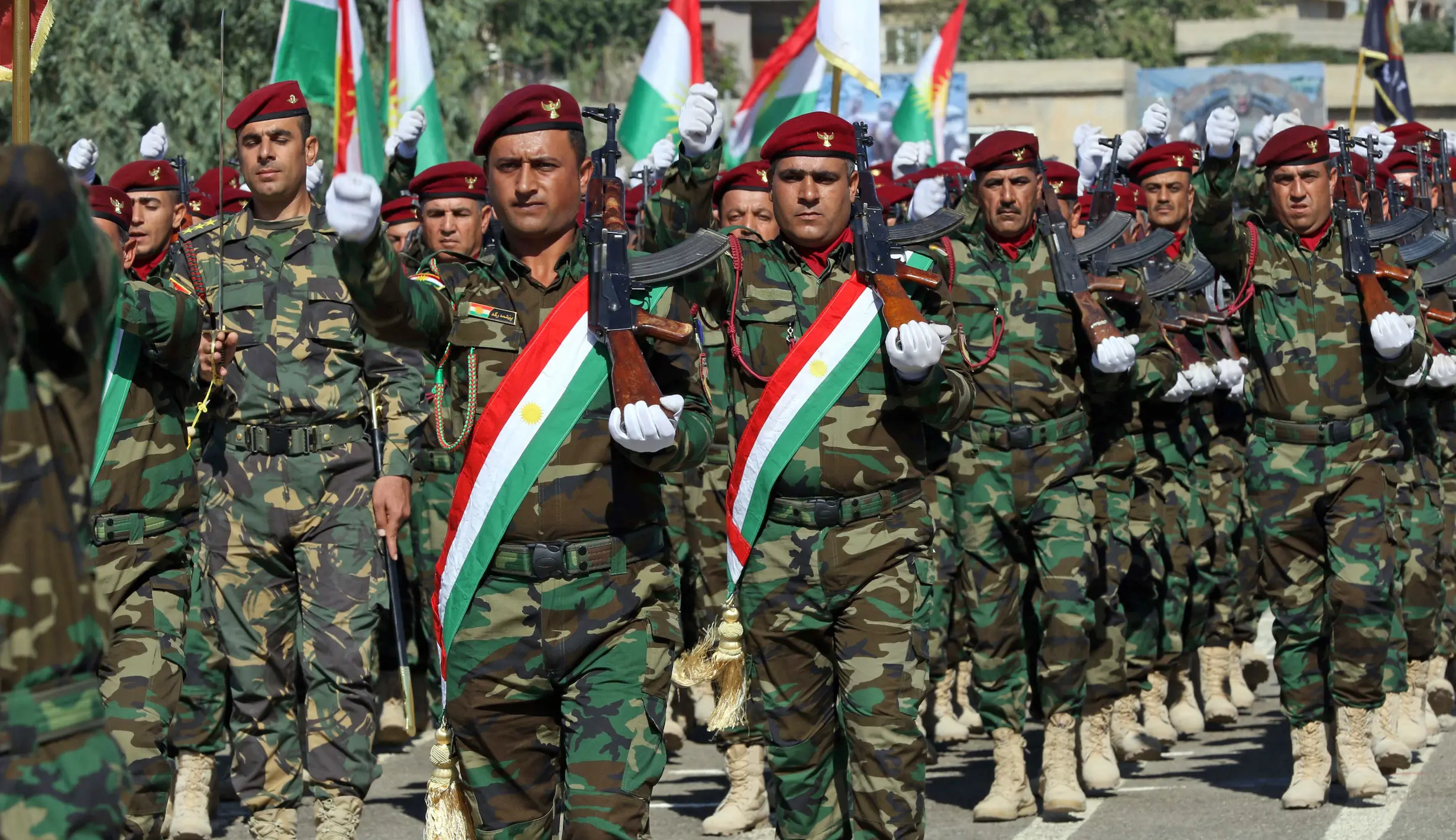 FOTO: Mengintip Latihan Militer Pasukan Kurdi Peshmerga - Foto Liputan6.com