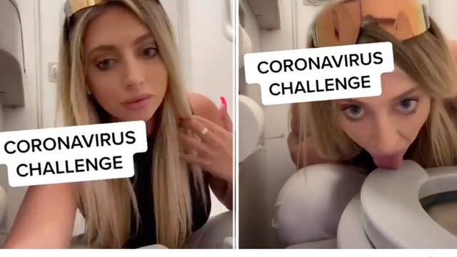 Demi Corona Virus Challenge di TikTok, Wanita Ini Nekat Jilat Dudukan ...