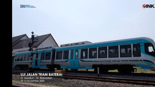 Penampakan Tram Baterai Buatan INKA