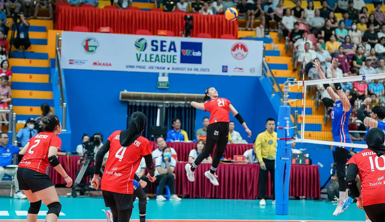 Foto: Timnas Bola Voli Putri Indonesia Finis ke-3 setelah Libas Filipina di Laga Terakhir ...