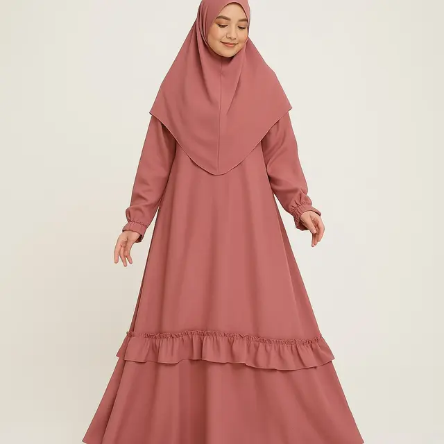 10 Inspirasi Model Gamis Syari A-Line Terbaru yang Sedang Digemari ...