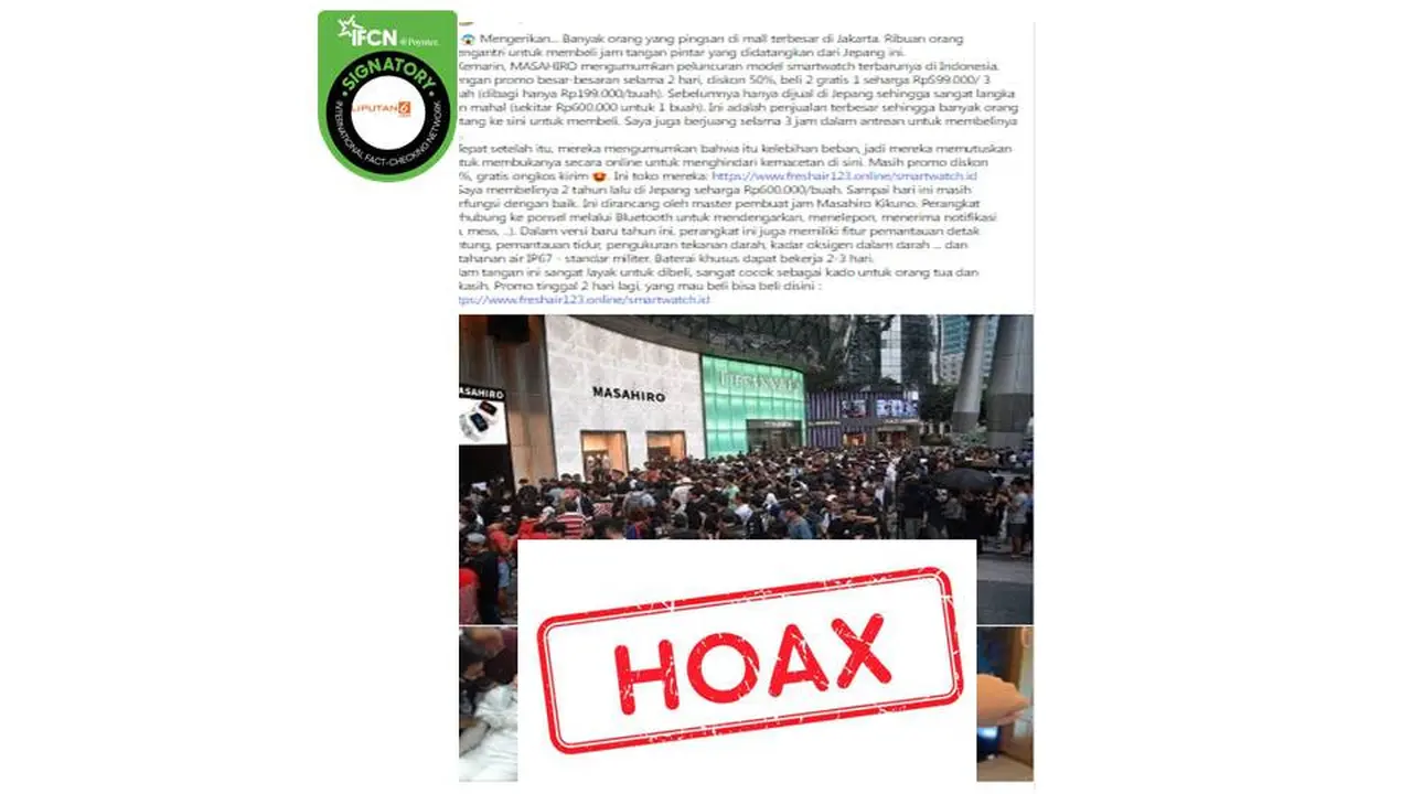 Cek Fakta: Hoaks Foto Klaim Banyak Orang Pingsan Akibat Antre Jam Tangan di Mal Terbesar Jakarta ...