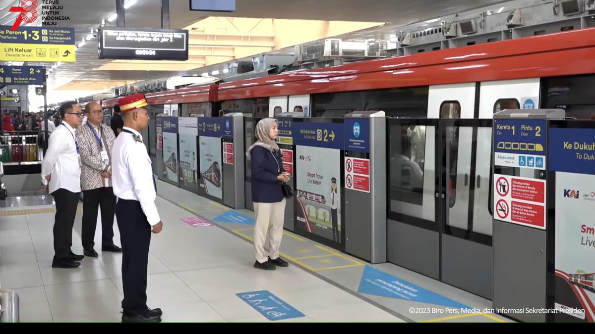Diskon 78%, Tarif LRT Jabodebek Flat Rp 5.000 Usai Diresmikan Jokowi Hari Ini - Bisnis Liputan6.com