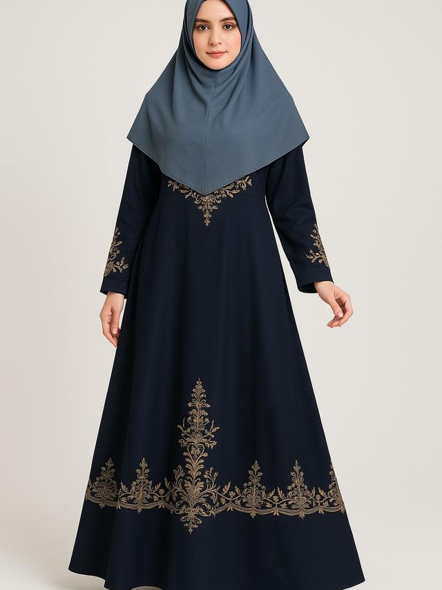 10 Inspirasi Model Gamis Syari A-Line Terbaru yang Sedang Digemari ...