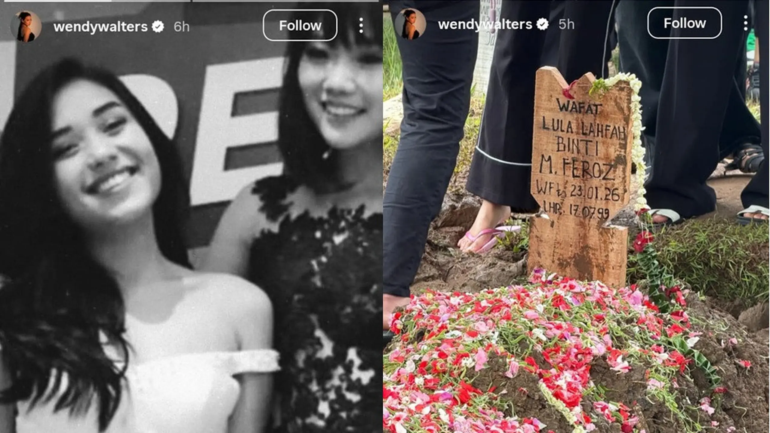 Pesan Wendy Walters Saat Antar Lula Lahfah ke Peristirahatan Terakhir ...