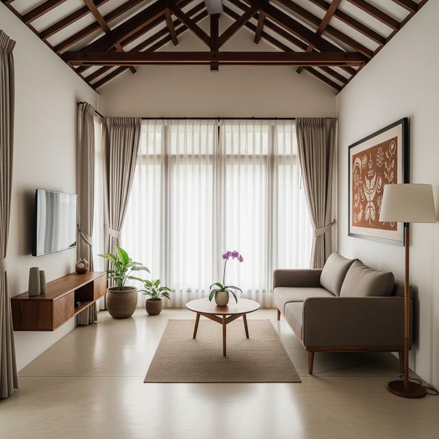 9 Model Ruang Tamu Sempit Ceiling Tinggi agar Terlihat Lapang, Nyaman ...