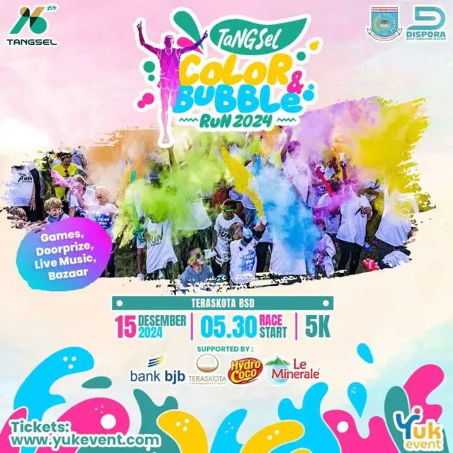 Pemkot Gelar Tangsel Color and Bubble Run di HUT ke-16, Tampilkan ...