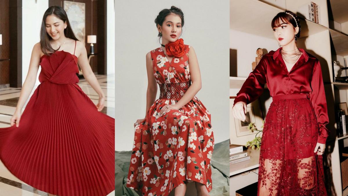 7 Outfit Nuansa Merah Selebriti untuk Ide Busana Perayaan Natal, dari ...