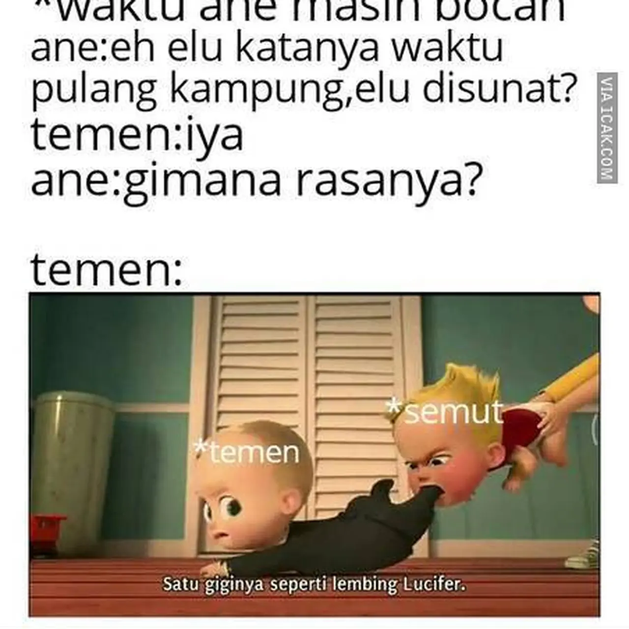 6 Meme Ketakutan Bocah Saat Mau Sunat Ini Bikin Senyum Tipis - Hot ...