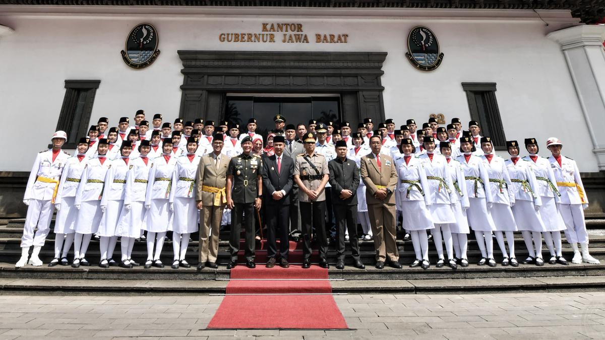 52 Anggota Paskibraka Jabar Dikukuhkan, Siap Bertugas pada Upacara HUT Ke- 79 RI di Gasibu ...