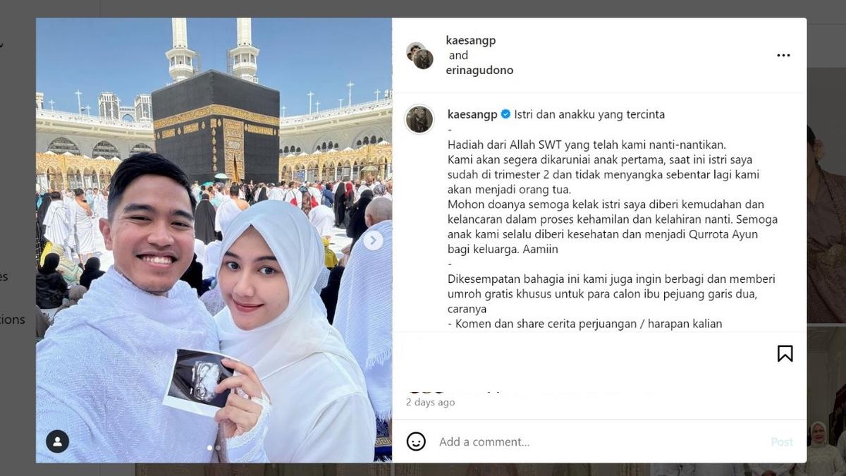 3 Fakta Kaesang Pangarep Umumkan Sang Istri Erina Gudono Hamil ...