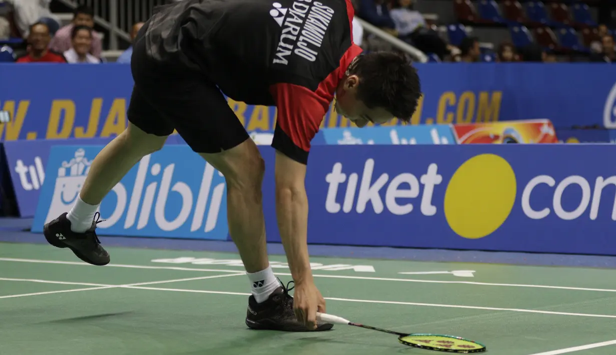 FOTO: Momen Konyol Kevin Sanjaya di Kejurnas PBSI 2018 - Ragam Bola.com