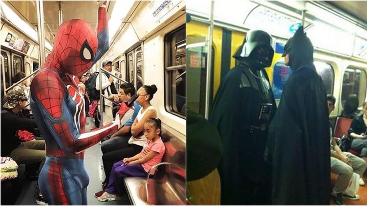 5 Potret Orang Naik Kereta Pakai Kostum Karakter Film Ini Jadi Pusat ...