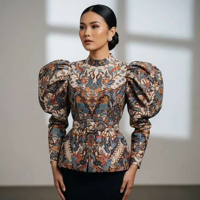 9 Model Batik Lengan Puff Volume Formal, Tampil Anggun dan Modern di ...