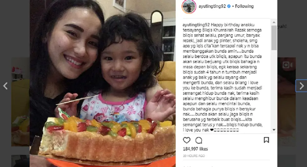 Rayakan Ultah Anak, Ucapan Ayu Ting Ting Bikin Terharu - ShowBiz Liputan6.com