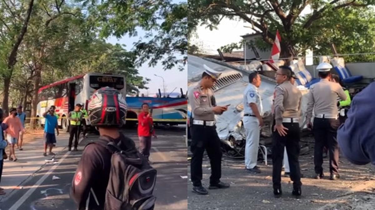 Kondisi Terkini Bus Eka dan Sugeng Rahayu Usai Adu Banteng di Ngawi ...