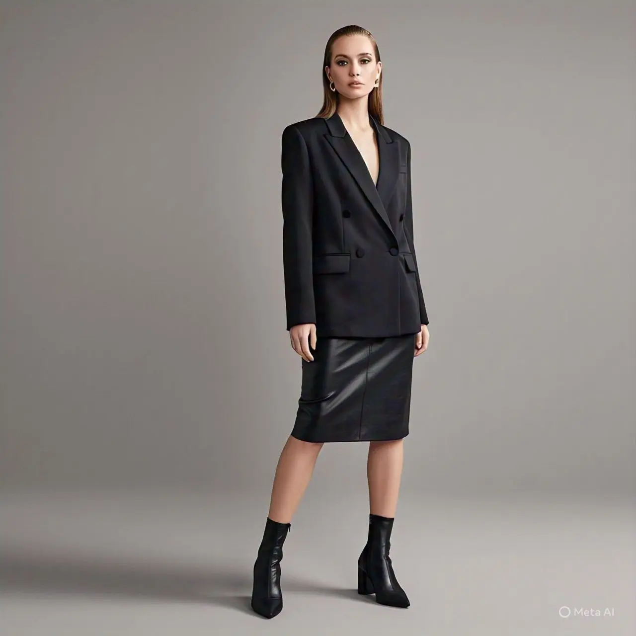 12 Inspirasi Outfit Kemeja Hitam Wanita untuk Ngantor, Tampilkan Kesan ...