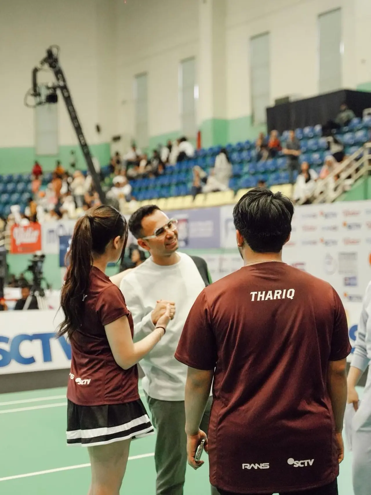 Melihat Kemesraan Aaliyah Massaid dan Thariq Halilintar di Lapangan Bulu Tangkis, Senyum Manis ...
