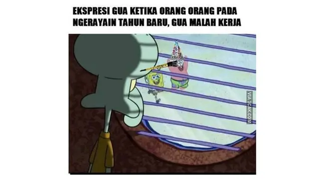 6 Meme Squidward Tentang Hidup Ini Bikin Merenung Sekaligus Kocak - Hot Liputan6.com