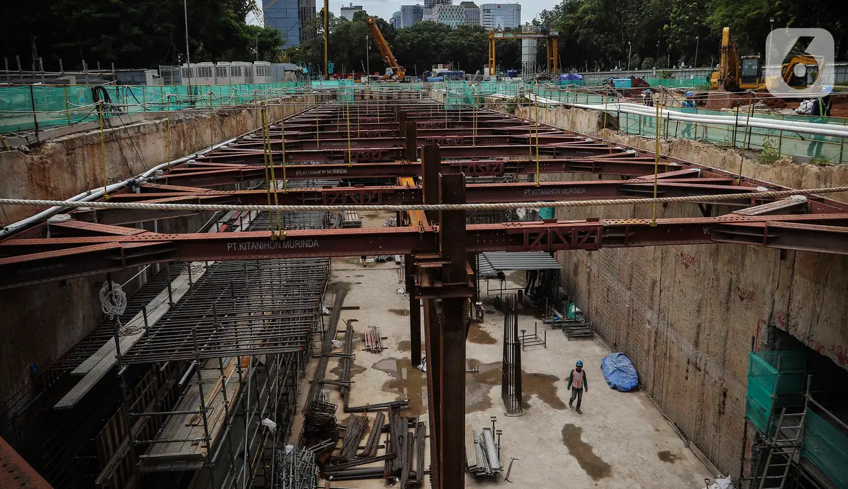 Melihat Proses Pembangunan Terowongan MRT Jakarta Fase 2A - Foto Liputan6.com