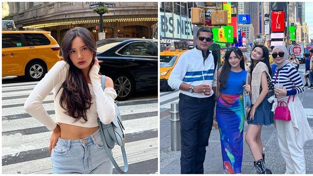 7 Potret Beby Tsabina Liburan di New York, Ajak Kedua Orangtua - Hot Liputan6.com