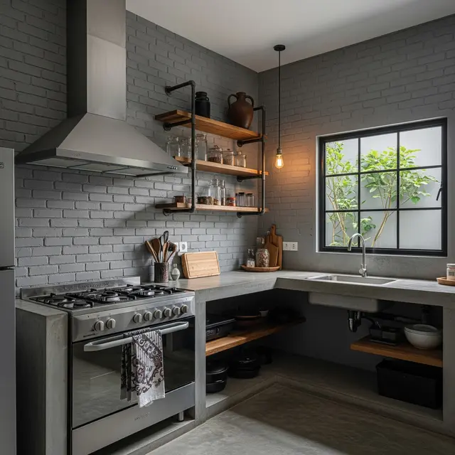 7 Desain Dapur Sudut Belakang Rumah Ukuran 3x3 Meter, Fungsional untuk ...
