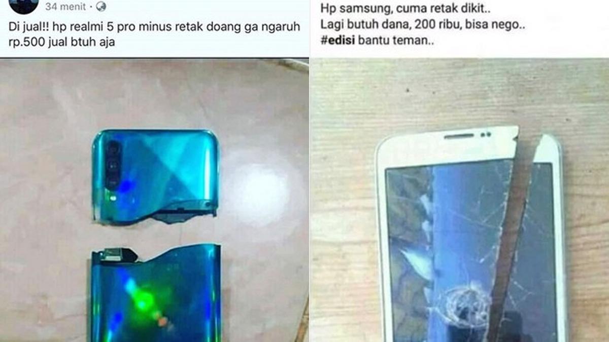 6 Status Facebook Jual HP Kondisi Rusak Parah Ini Bikin Geregetan - Hot ...