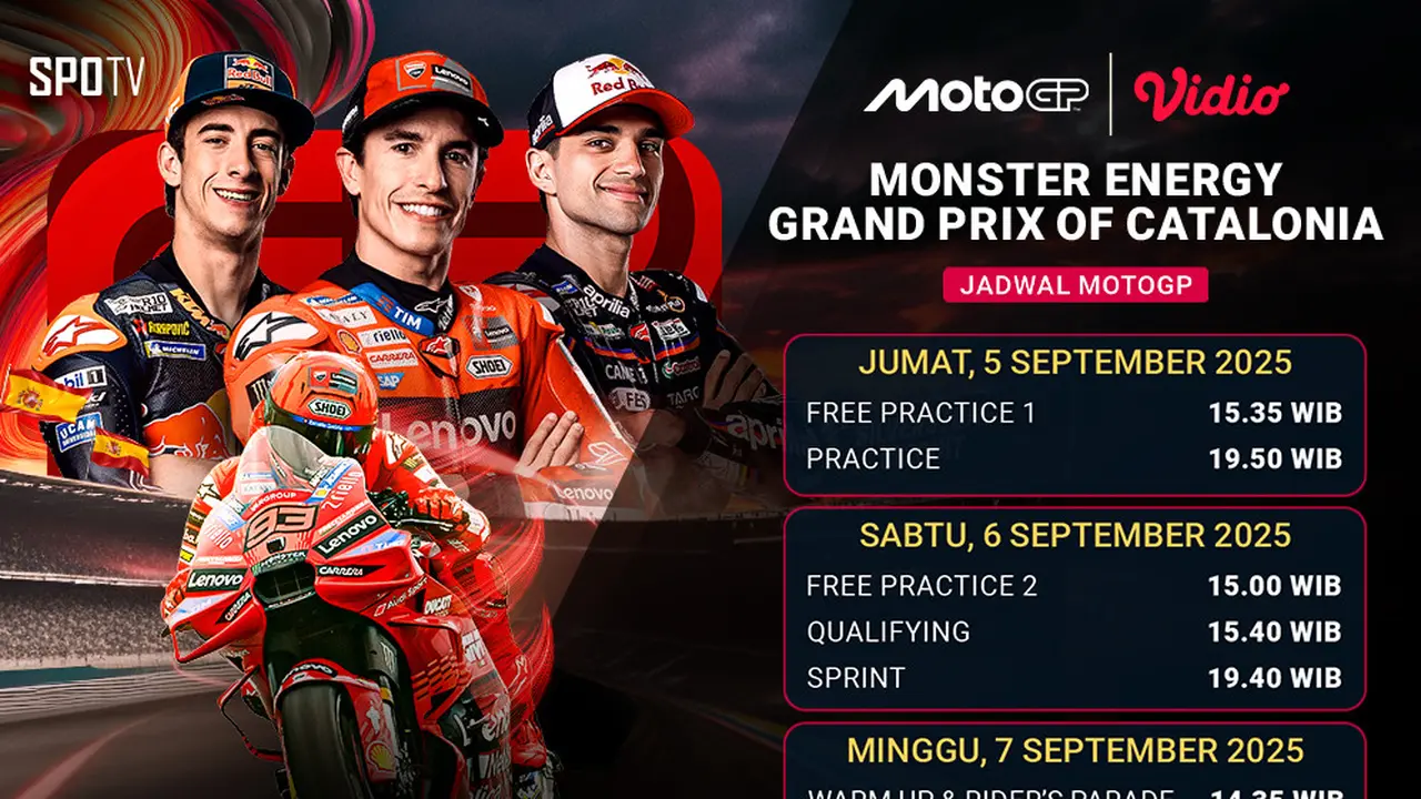 Link Live Streaming MotoGP Round 15: Monster Energy GP Catalunya ...